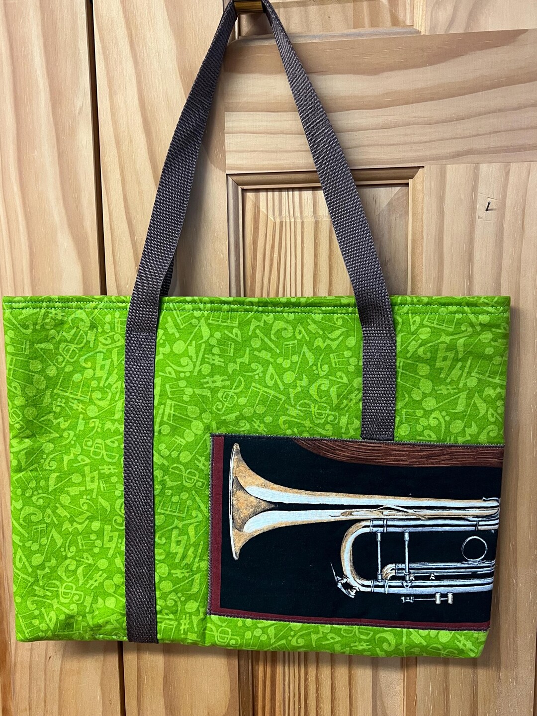 Music Tote Bag Handmade With Music-themed Fabric Specially for Trumpet ...