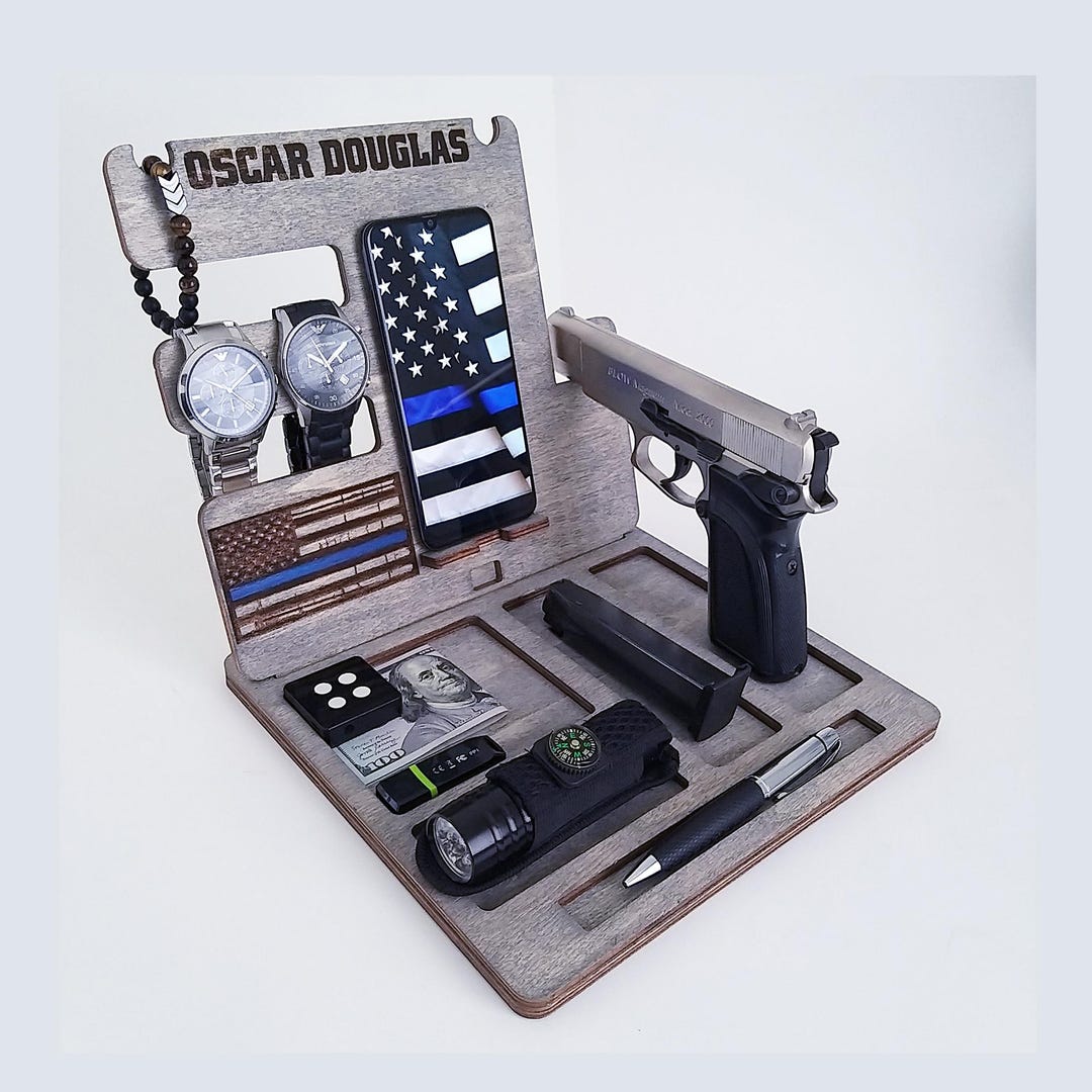 Wooden Docking Station, Police Officer Station, Wood Stand for Gun, Law ...