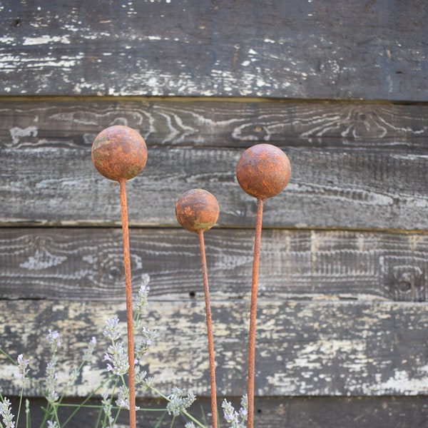 Rusty Garden Stakes - Etsy