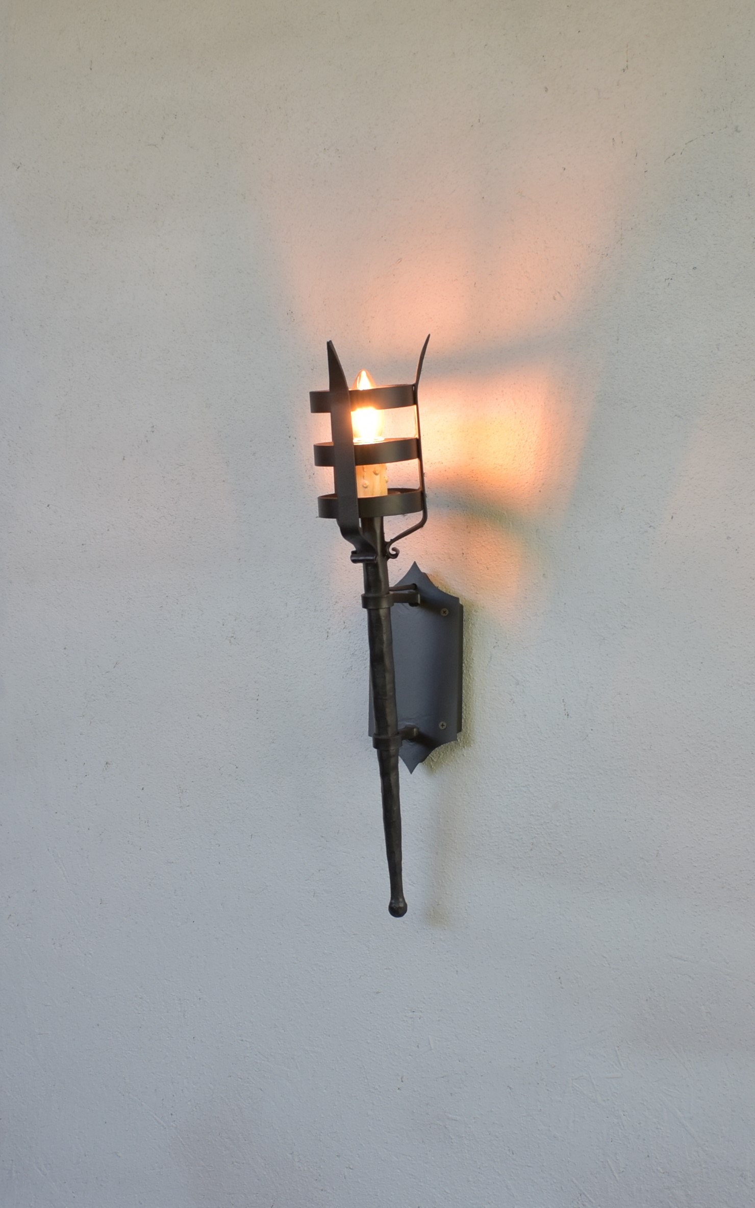Medieval Wall Lamp,forged Wall Sconce,torch Lamp,medieval Style Wall ...