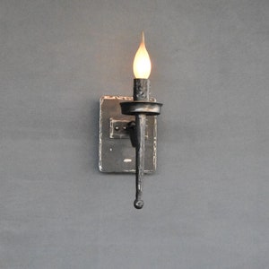 Rustic Wall Sconce, Medieval Wall Lamp, Gothic Style Light, Forged Wall ...