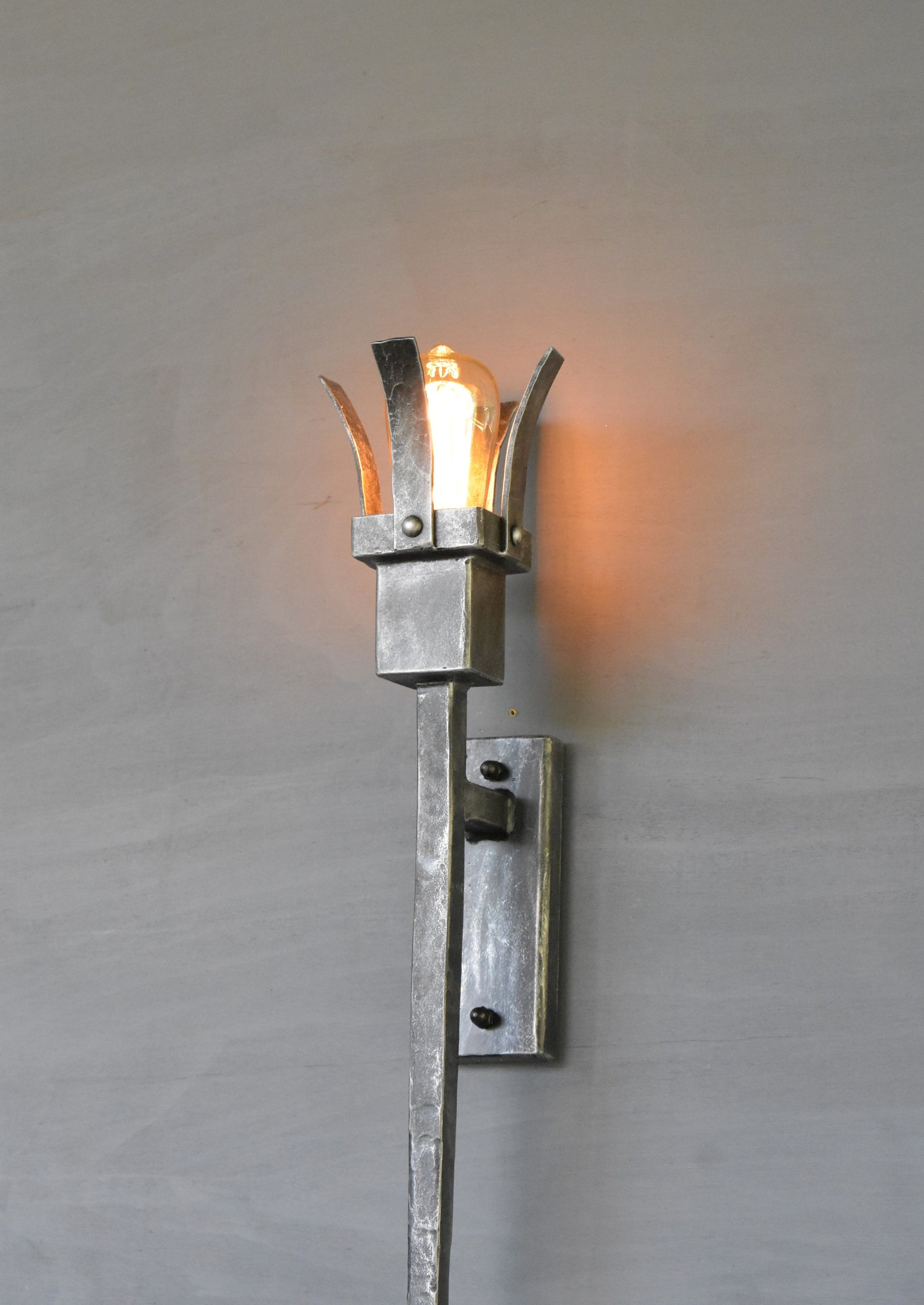 Medieval Wall Sconce,wall Mounted Torch Light,wrought Iron Lamp - Etsy