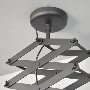 Large Scissor Pendant Lamp,industrial Hanging Lamp,accordion Light - Etsy