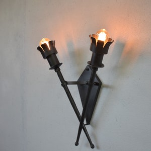 Medieval Style Wall Lamp,gothic Style Wall Sconce,double Torch Lamp ...