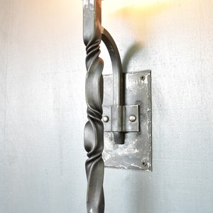 Hand Forged Torch Sconce,wrought Iron Torch Wall Lamp,medieval Sconce ...
