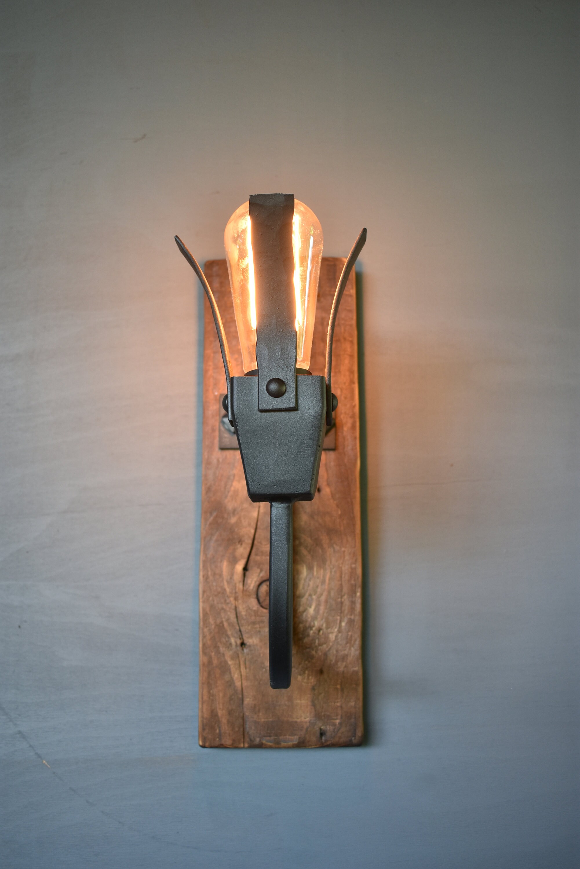 Rustic Wall Sconcecabin Rustic Wall Lightwood and Wrought - Etsy