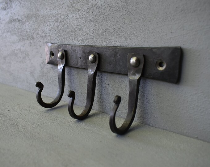 Hand Forged Iron Wall Hangerkey Hangerwrought Iron Kitchen - Etsy