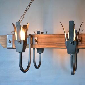 Rustic Style Chandelier,rustic Wrought Iron an Wood Chandelier ...