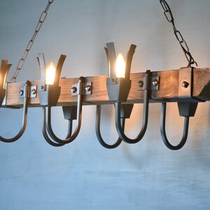 Rustic Style Chandelier,rustic Wrought Iron an Wood Chandelier ...