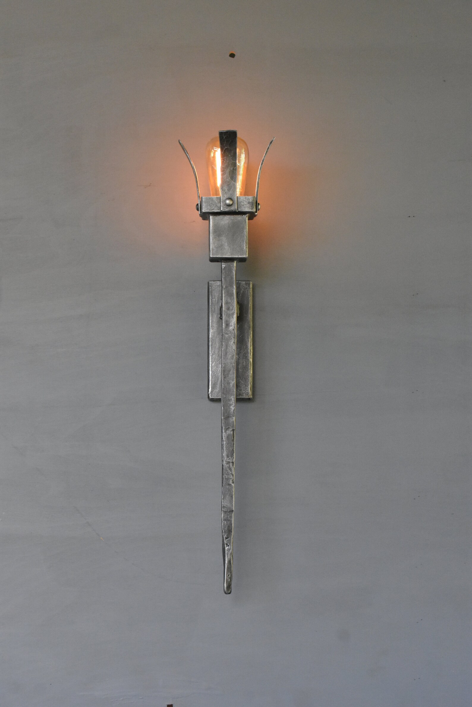 Medieval Wall Sconce,wall Mounted Torch Light,wrought Iron Lamp - Etsy