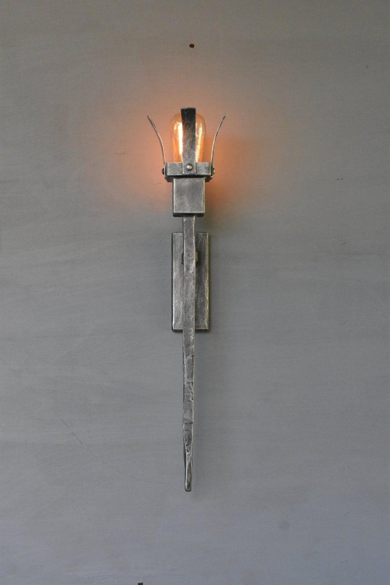 Medieval Wall Sconcewall Mounted Torch Lightwrought Iron - Etsy