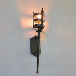 Medieval Wall Lamp,forged Wall Sconce,torch Lamp,medieval Style Wall ...