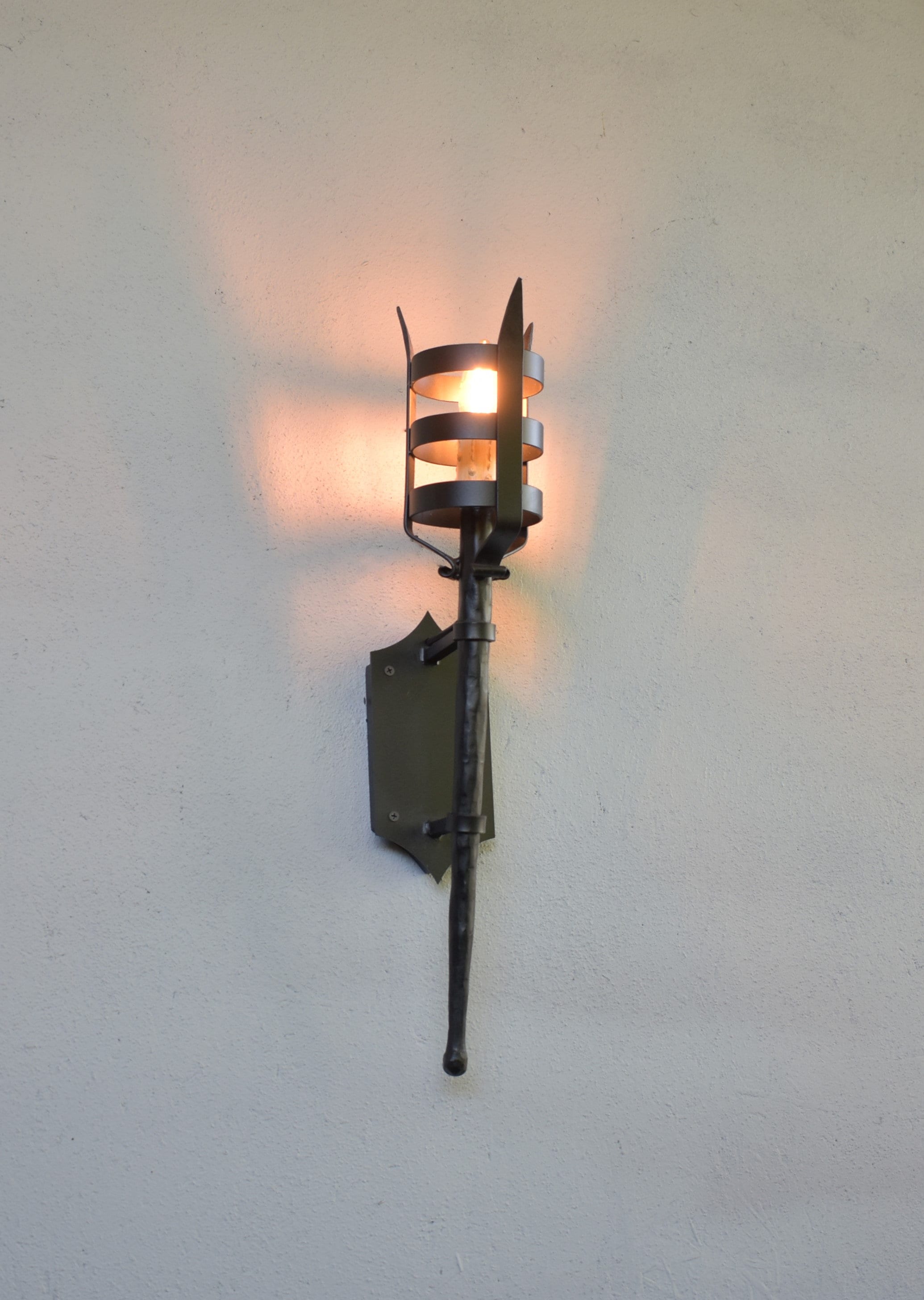 Medieval Wall Lamp,forged Wall Sconce,torch Lamp,medieval Style Wall ...
