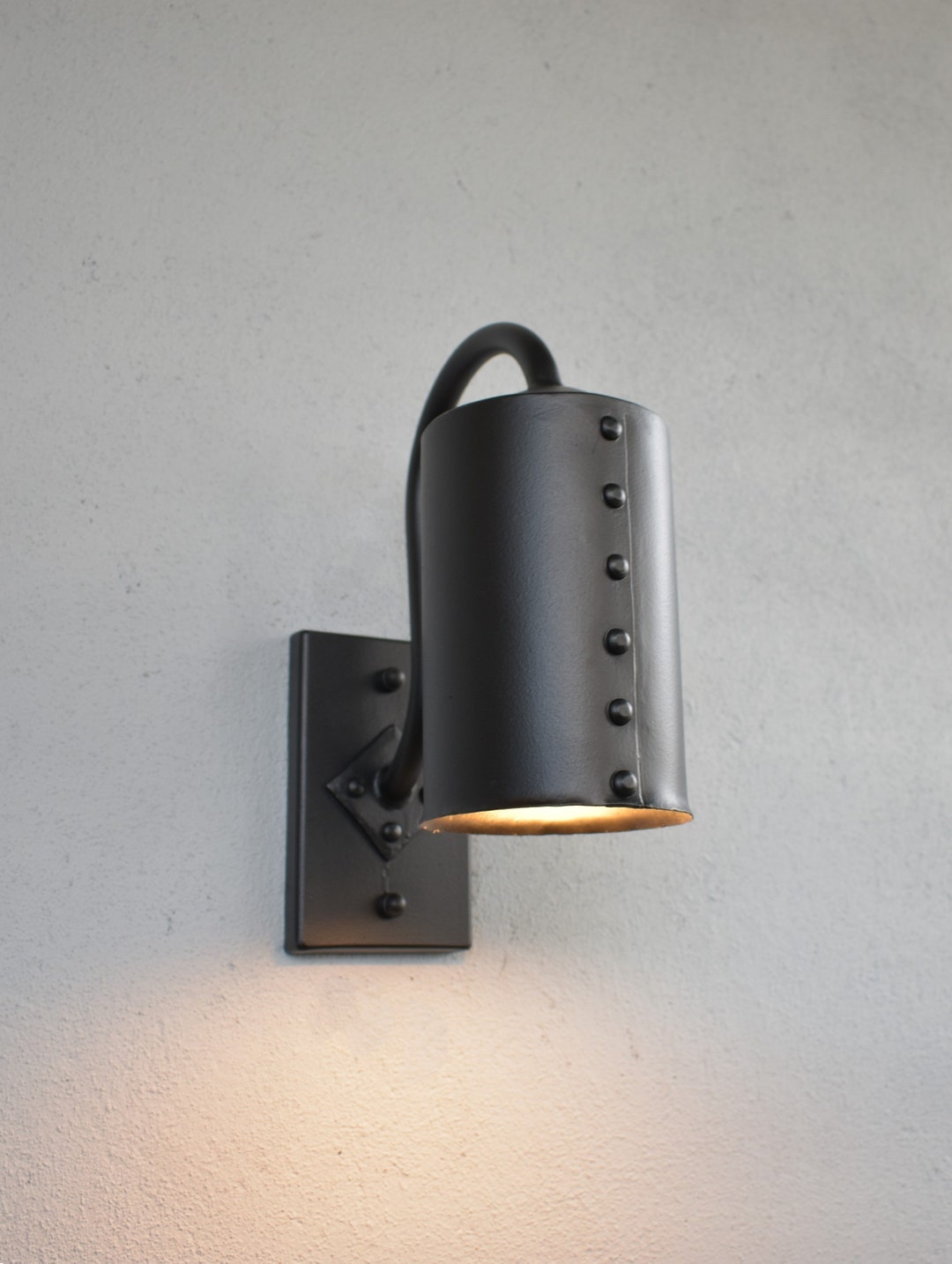 Rustic Style Outdoor Wall Sconce,wrought Iron Wall Light Fixture - Etsy