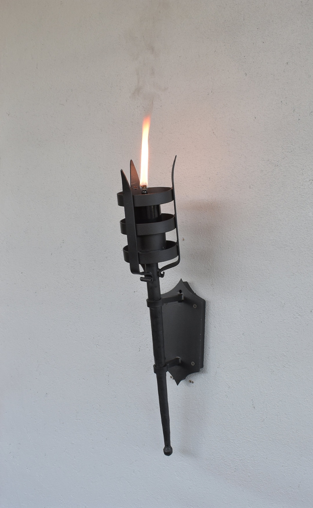Medieval Forged Torch Lamp, Forged Oil Wall Lamp, Torch Oil Wall Sconce ...