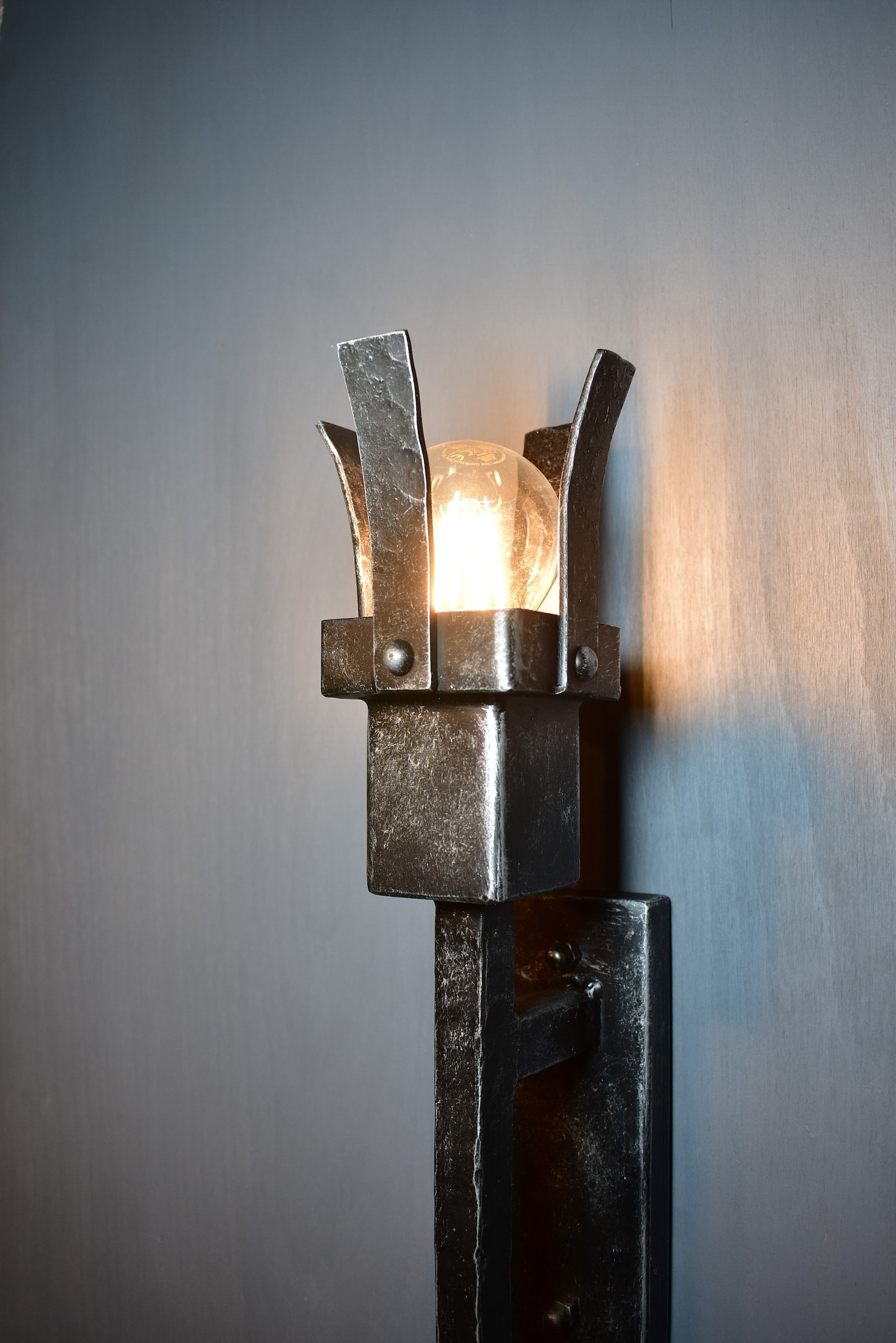 Medieval Wall Sconcewall Mounted Torch Lightwrought Iron - Etsy
