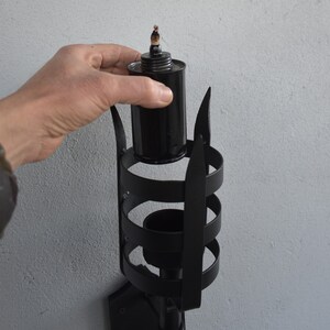 Medieval Forged Torch Lamp, Forged Oil Wall Lamp, Torch Oil Wall Sconce ...