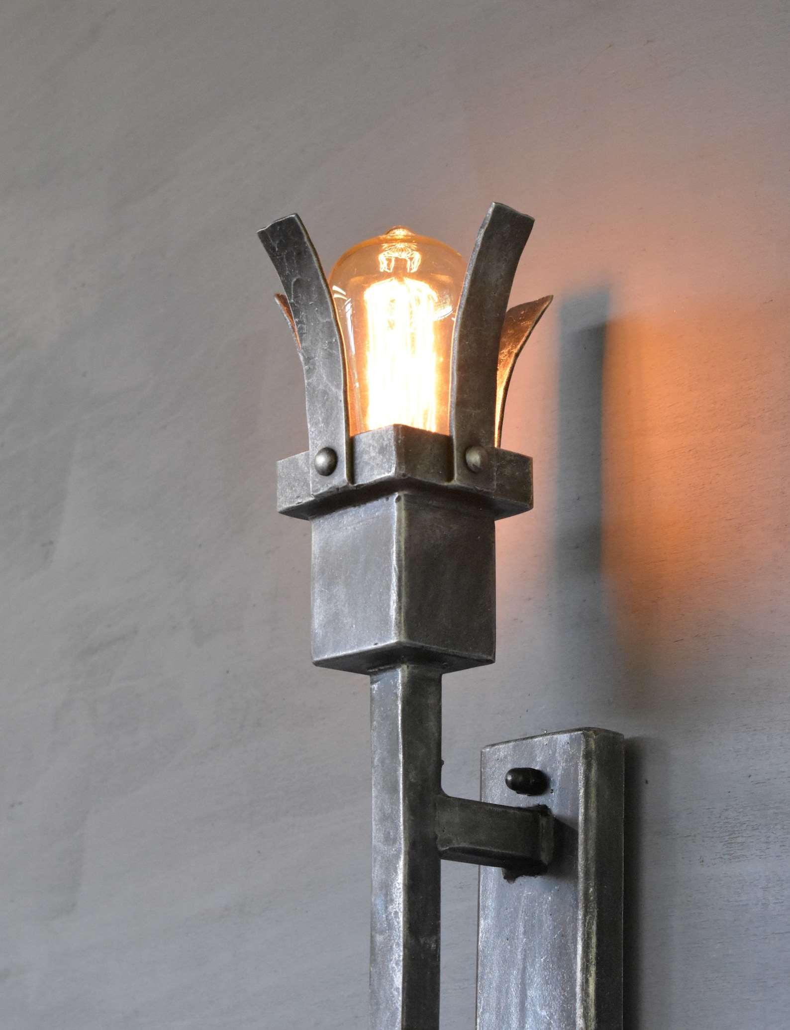 Medieval Wall Sconcewall Mounted Torch Lightwrought Iron - Etsy