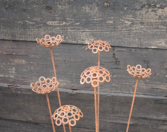 Rusty Metal Garden Flowers, 3D Flowers, Metal Wild Flowers, Garden ...