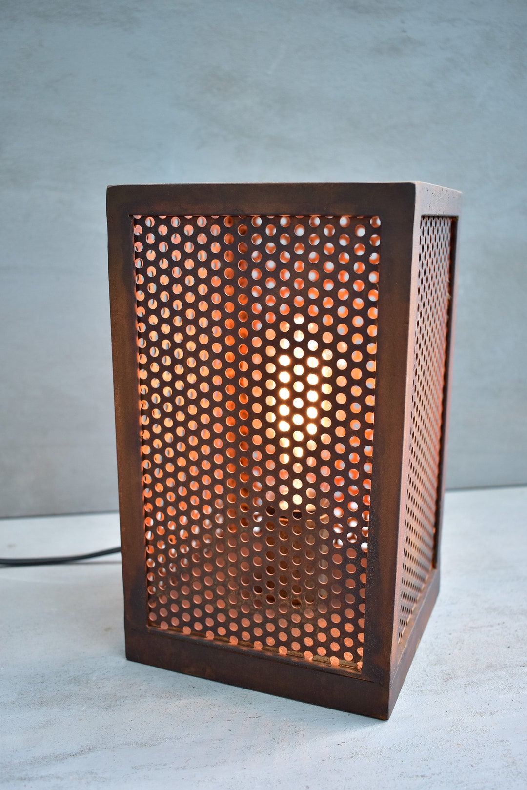 Rusty Light for Table,rusty Garden Light,industrial Style Desk Lamp - Etsy