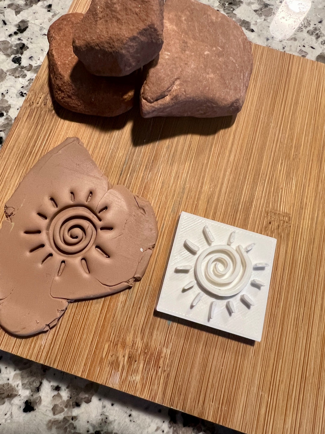 SPIRAL SUN SOUTHWESTERN Symbol Polymer Clay Stamp, Fondant Embosser - Etsy