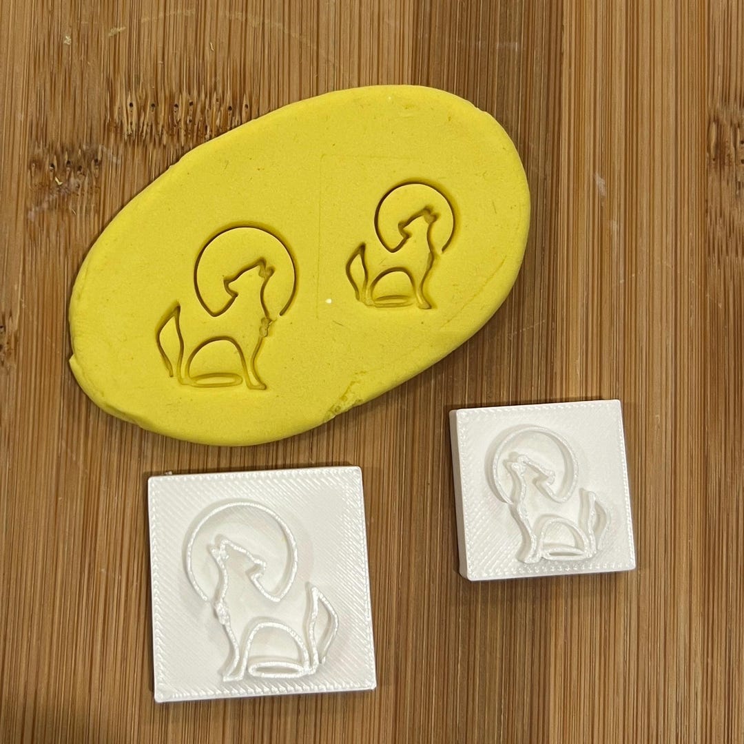 COYOTE Polymer Clay Stamp, Fondant, Pottery Embosser - Etsy