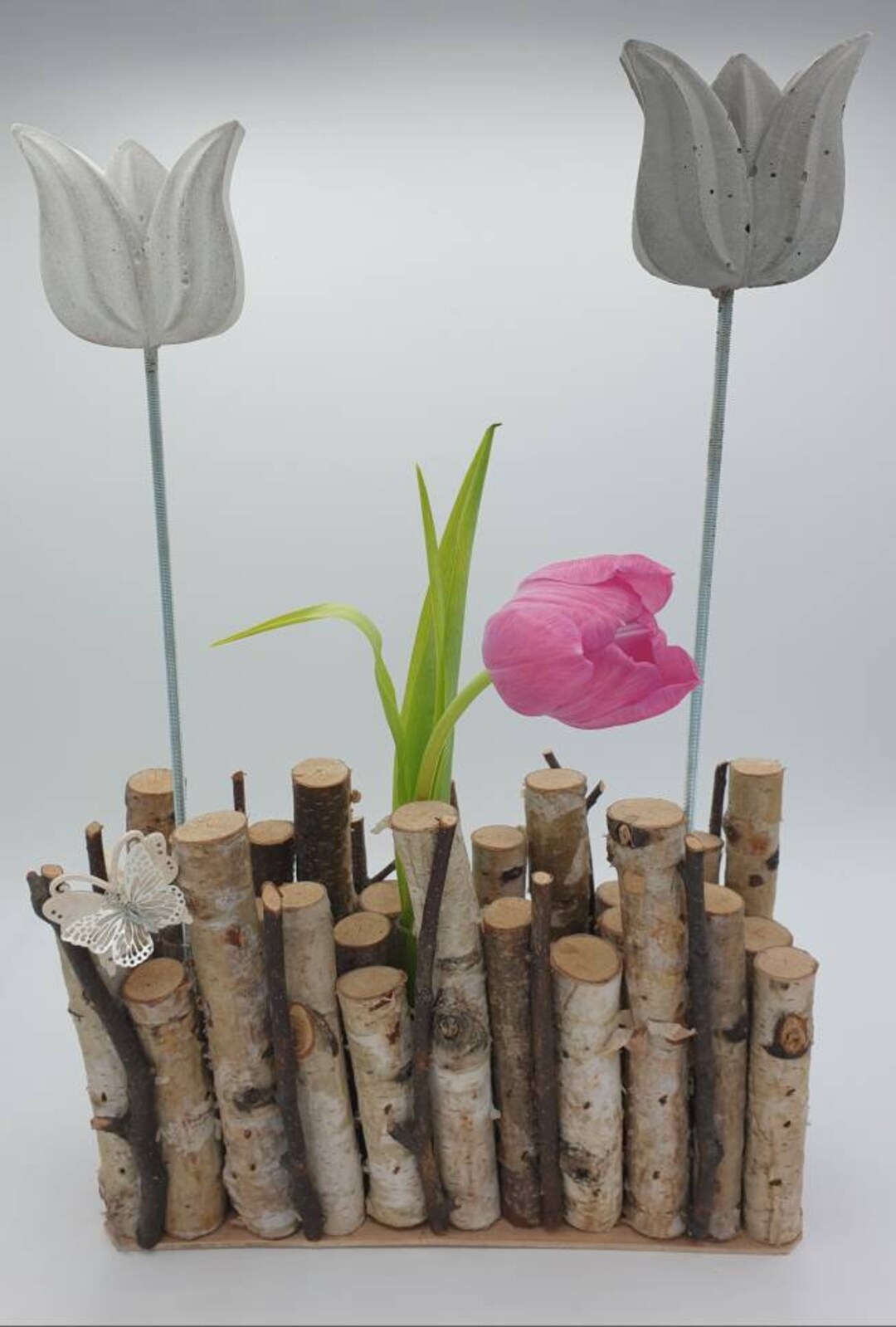 Concrete Decoration Garden Plug Flower Plug Tulip Flower - Etsy