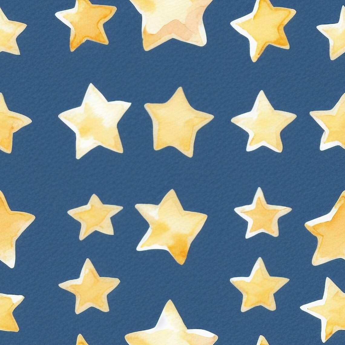 Gold Star Digital Paper, Seamless Celestial Textures, Printable ...