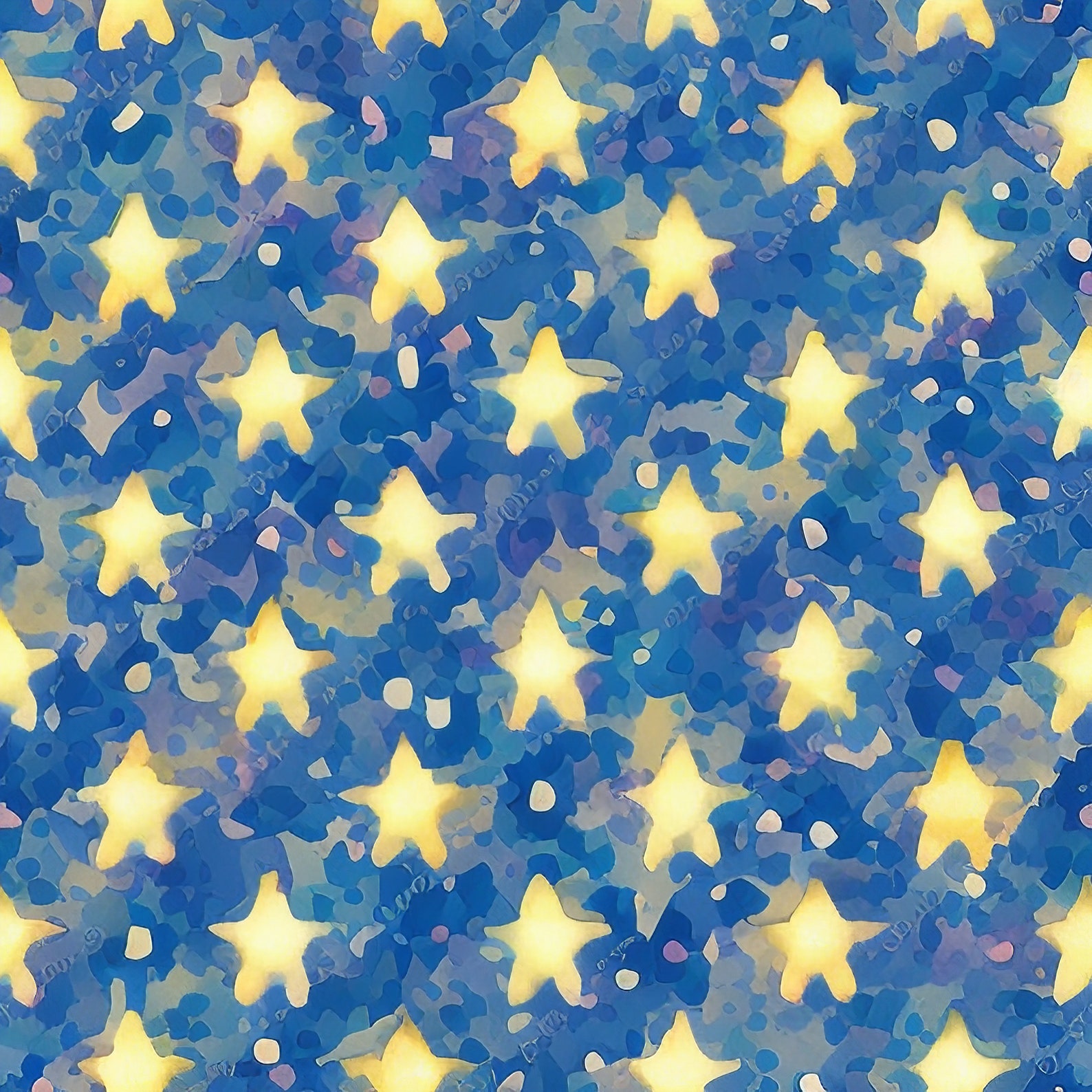 Gold Star Digital Paper, Seamless Celestial Textures, Printable ...