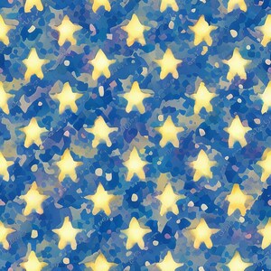 Gold Star Digital Paper, Seamless Celestial Textures, Printable ...