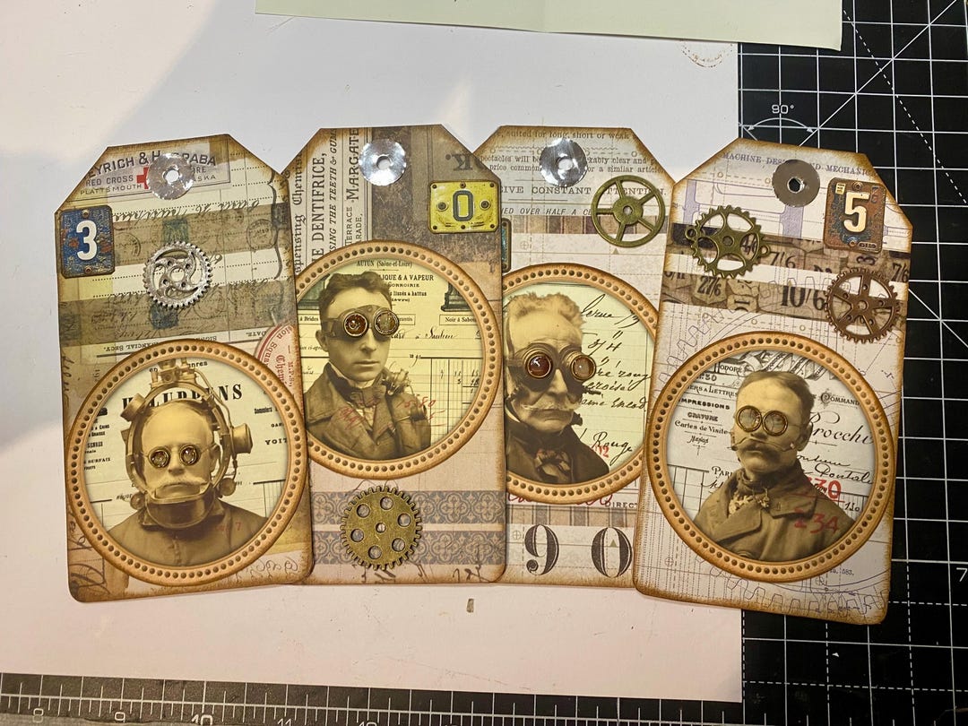 Steampunk Journalling Tags - Etsy UK