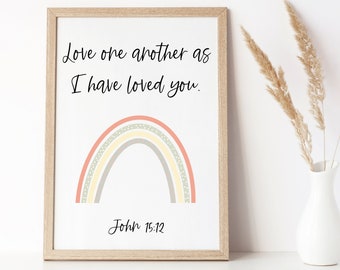 Love One Another Art | Etsy