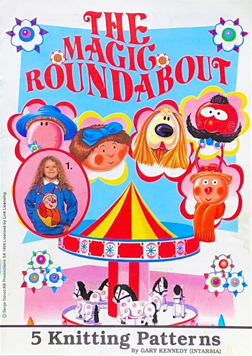 Printable Vintage Magic Roundabout FIVE Knitting Patterns Child and ...