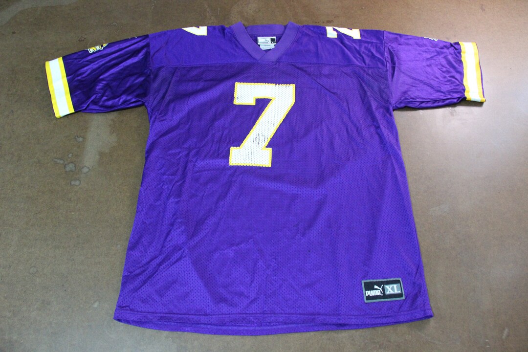 Vikings Jersey / Puma / 90s Minnesota NFL Football / Randall Cunningham ...