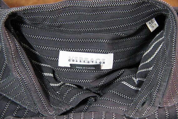 Vintage / Versace Collection / Pin Stripe / Long Slee… - Gem