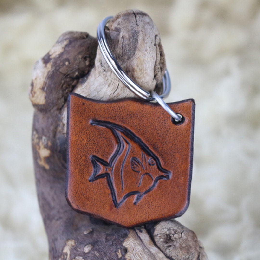 Morrish Idol Keychain Genuine Leather Goods Marine Biology - Etsy