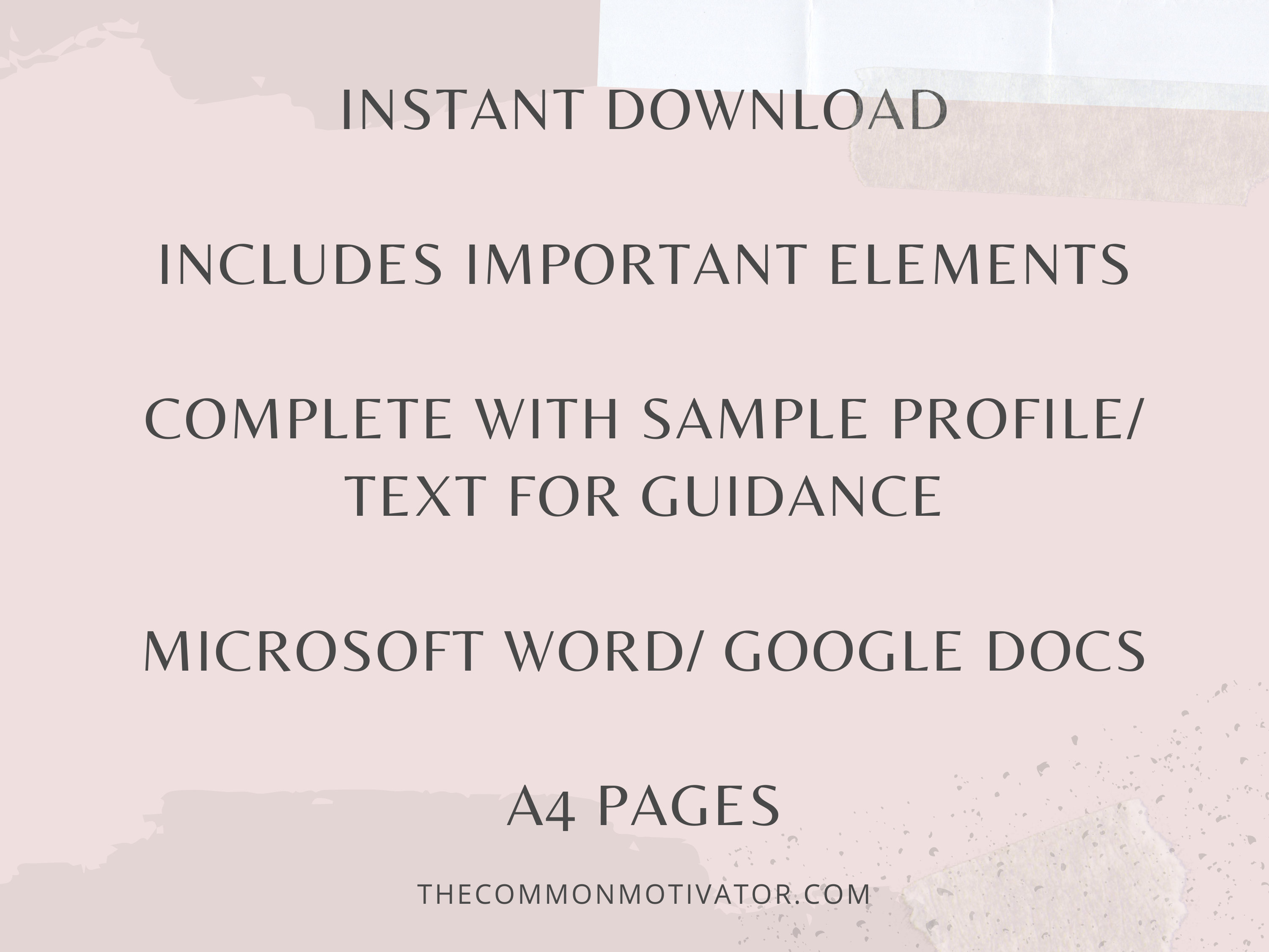 Standard Professional Cv/resume Template for Word and Google Docs | 2 ...