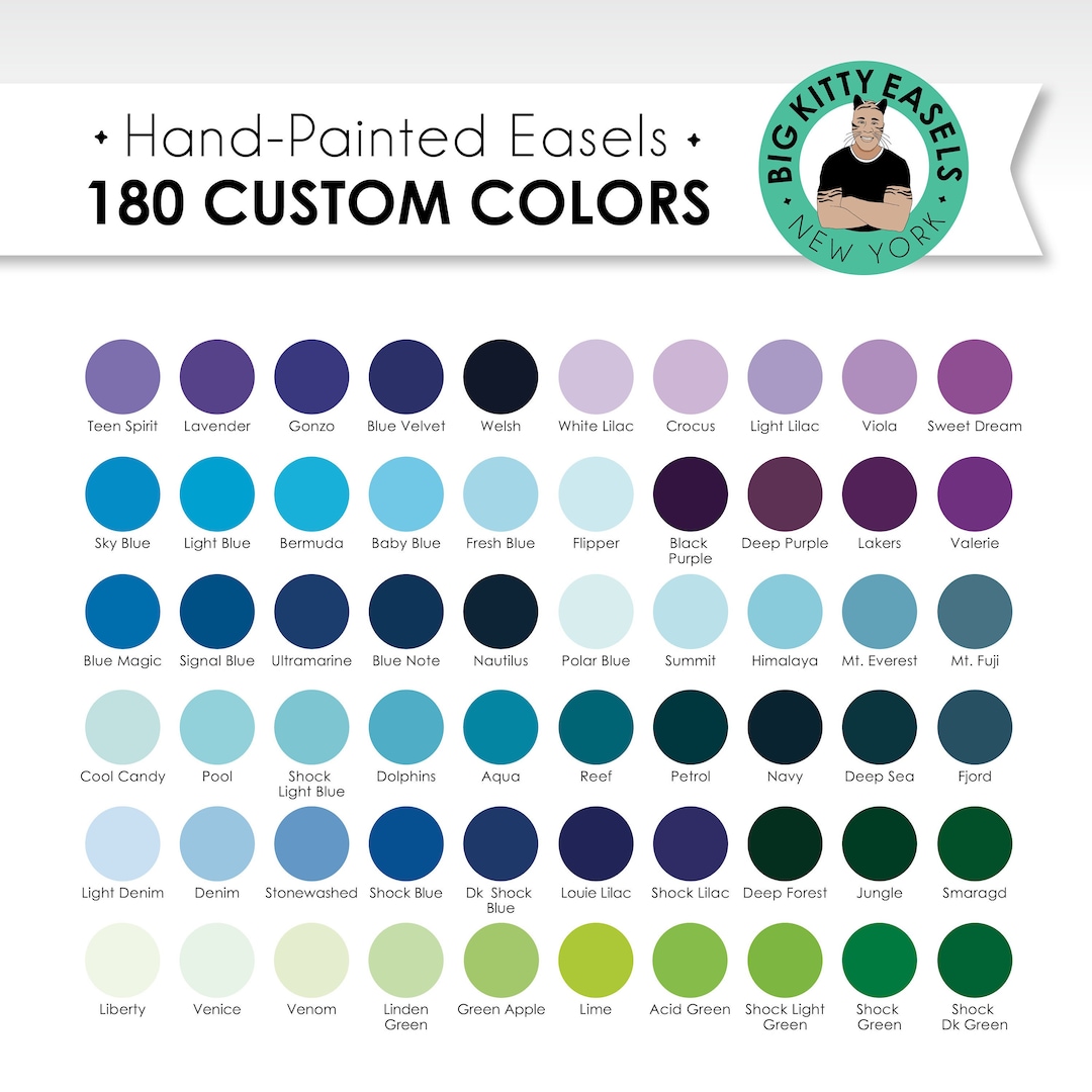 Custom Color Easel Painting . 180 Colors . Solid Wood 6ft Floor Sign ...