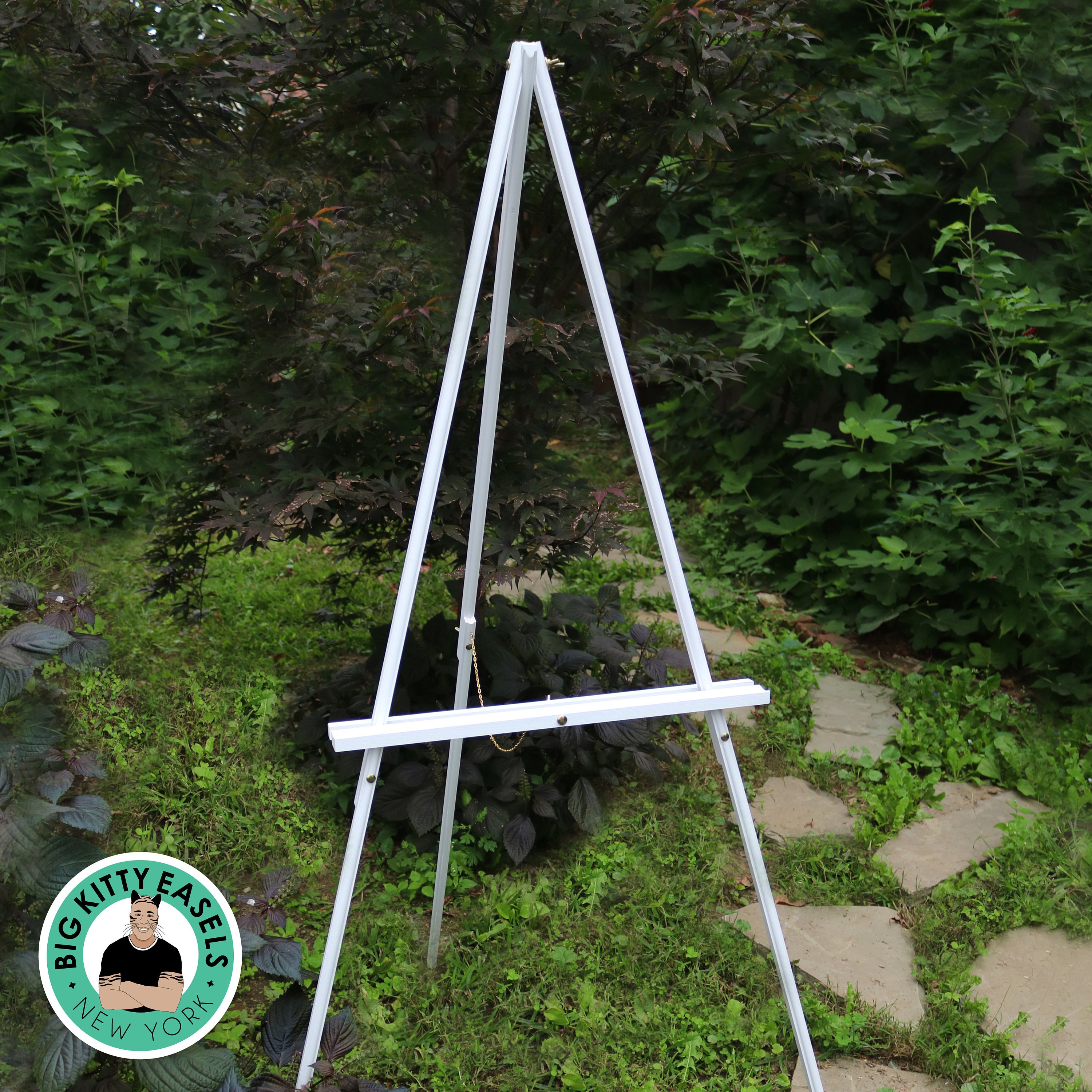 White Easel . Wedding Sign Solid Wood Floor Stand . Display - Etsy