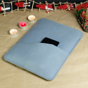 Leather Laptop Case Flat Front Pocket Macbook Sleeves | Etsy