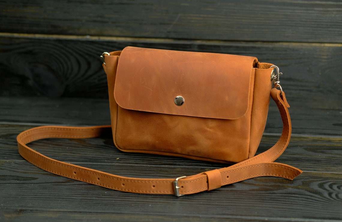 Small Leather Bag for Women Compact Shoulder Bag Small - Etsy