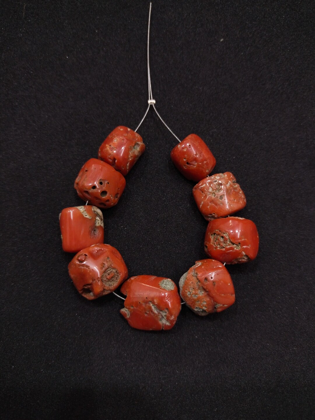 Antique Red Orange Coral Beads, Genuine Italian Gemstone - Etsy