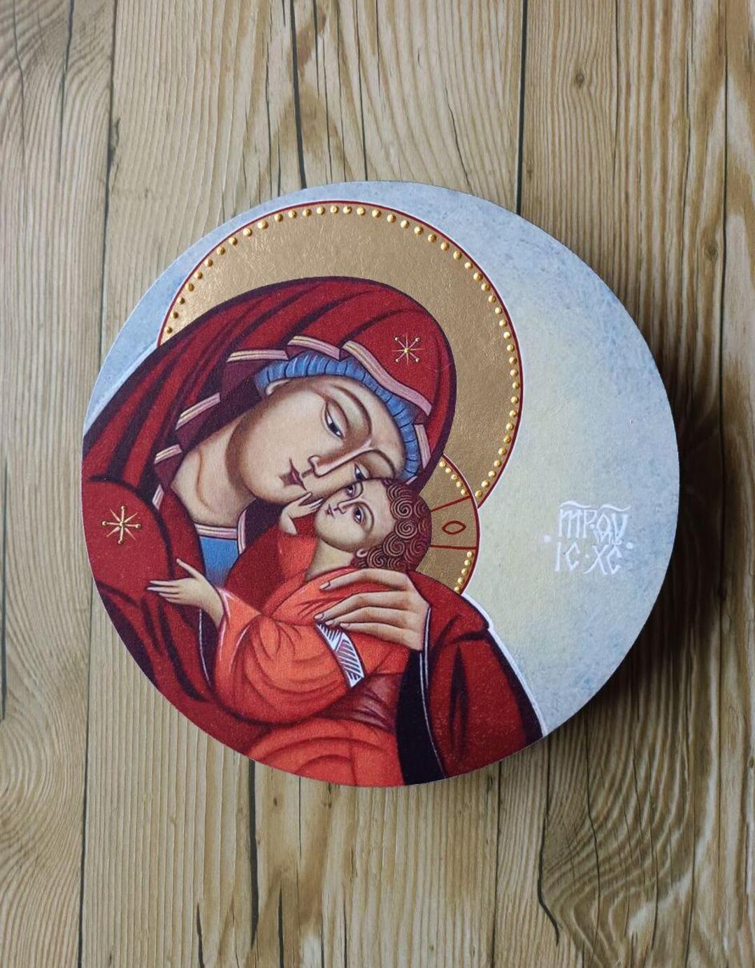 Handmade Mother of God Icon, Print, Replica, Orthodox Byzantine Icon ...