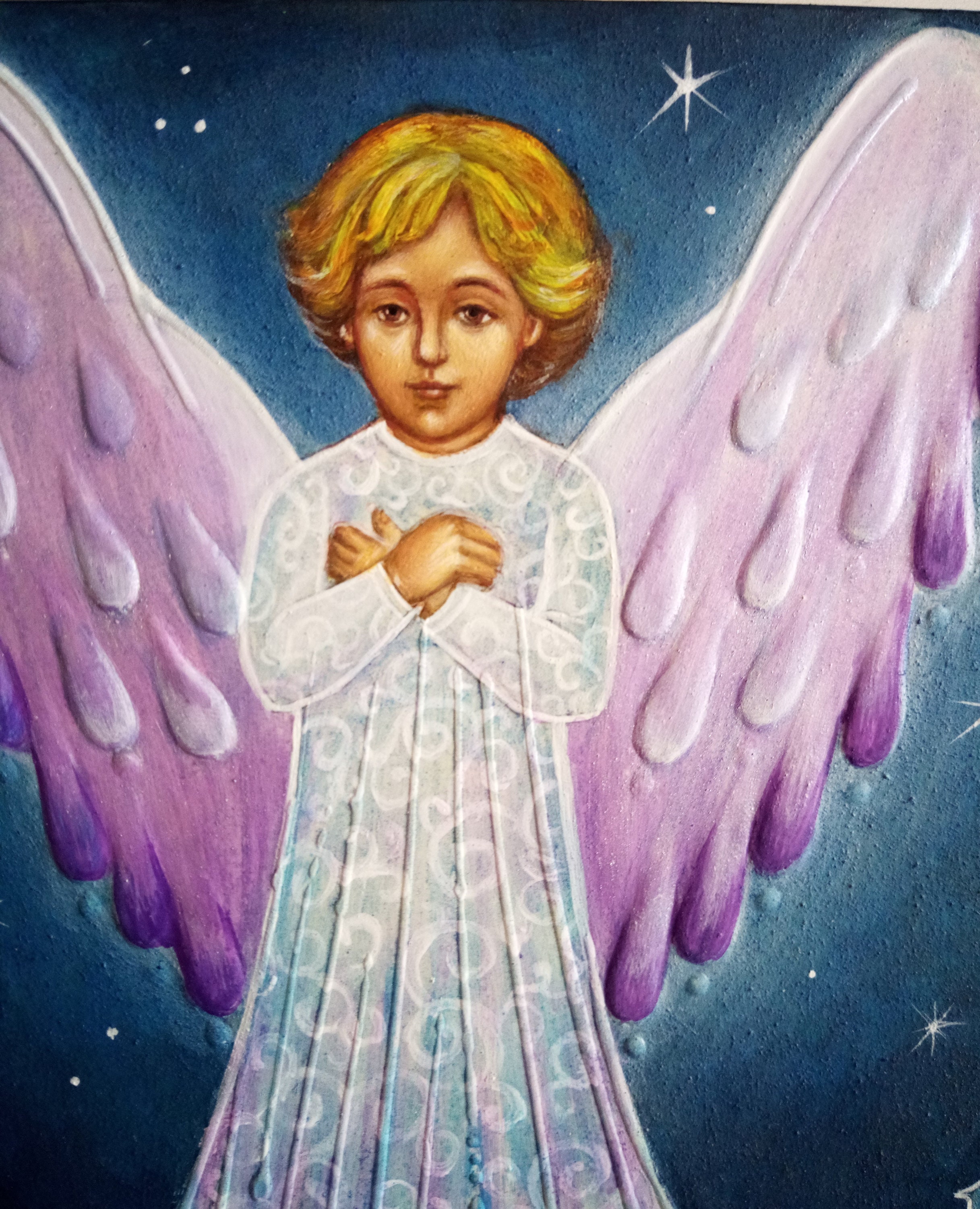 Guardian Angel Icon for Baby Boy & Girl 100% Handpainted - Etsy