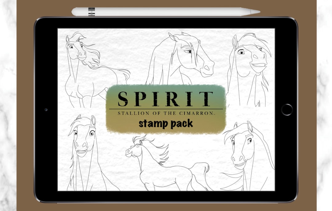 Spirit: Stallion of the Cimarron Procreate Stamps Spirit Procreate Line ...