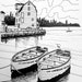Woodbridge Tide Mill, A4 Ink Sketch Print and Mount - Etsy