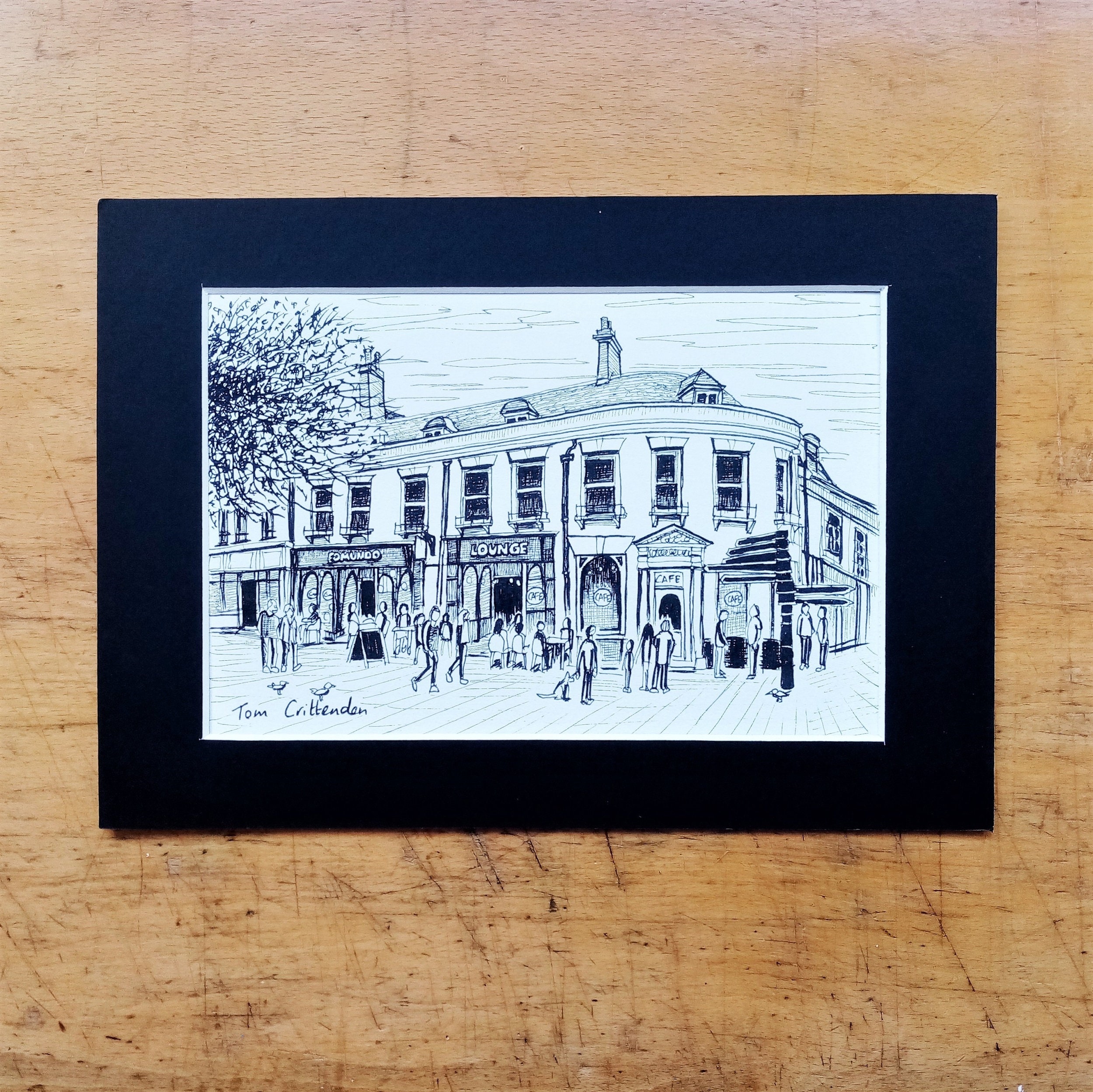 Edmundo Lounge, Bury St.edmunds A4 Ink Sketch Print and Mount - Etsy