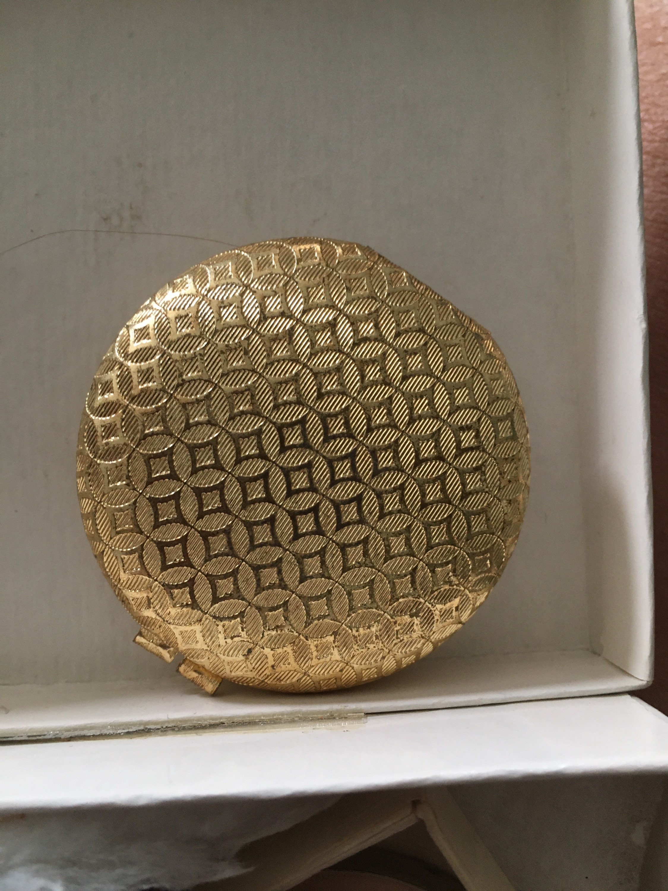 2 Antique Mirrored Powder Compacts - Etsy