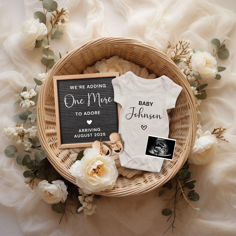 Editable Baby Number 2/3 Pregnancy Announcement: Social Media Reveal ...