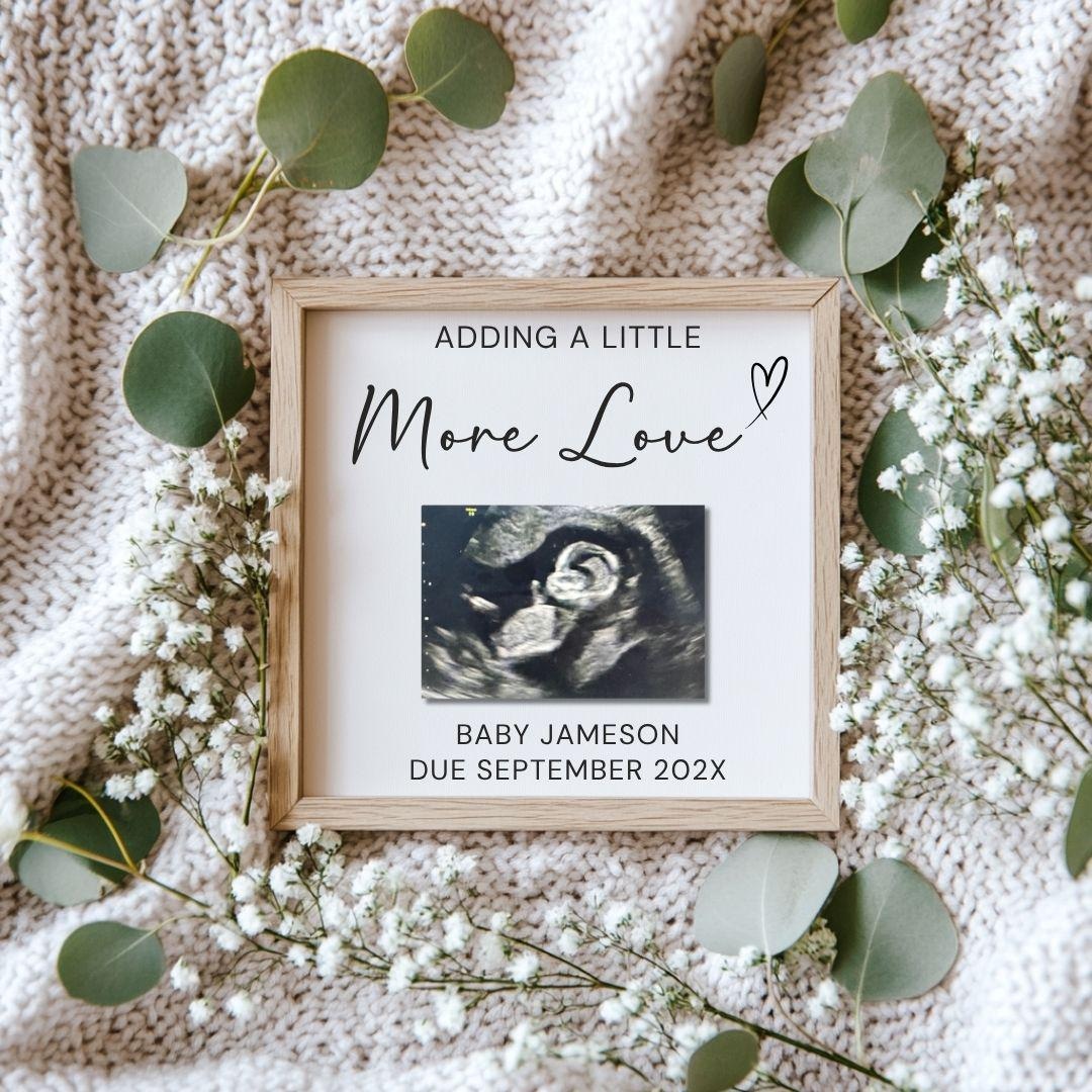 Editable Social Media Pregnancy Announcement: Simple Baby Reveal ...